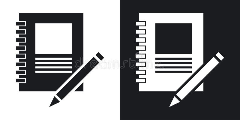 Notebook Icon Set. Journal Book Vector Symbol. School Diary Sign in ...