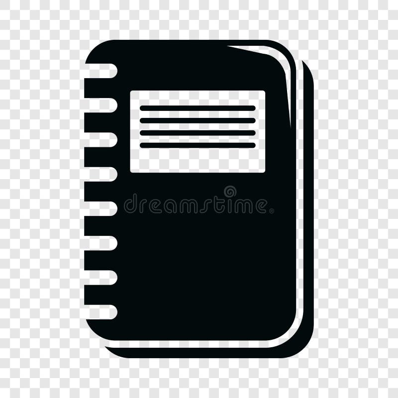 Notebook Icon, Simple Black Style Stock Vector - Illustration of black ...