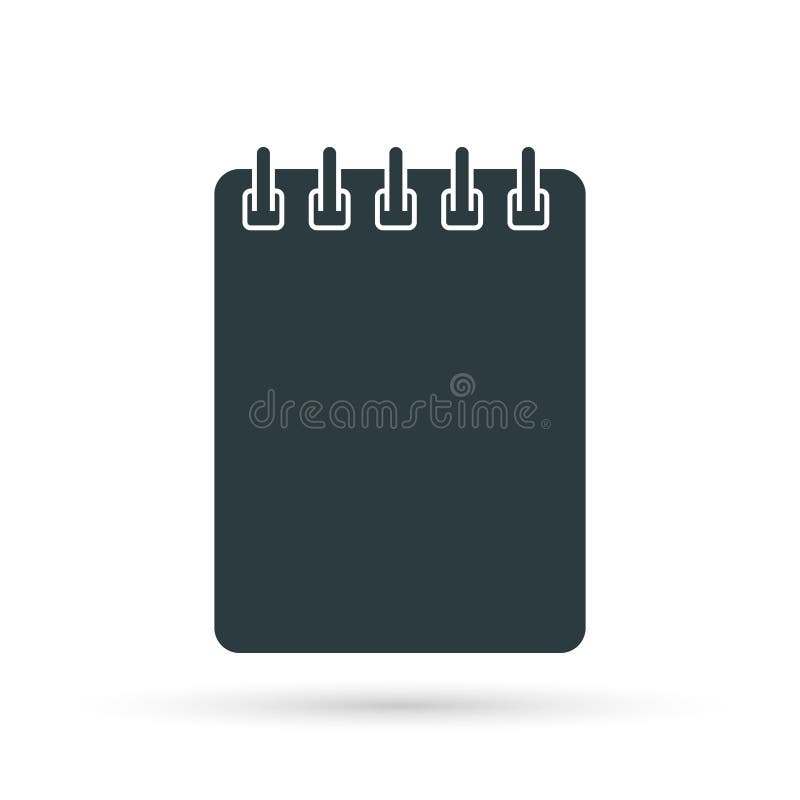 Notebook Icon. Vector Isolated Illustration in Flat Style Stock Vector ...