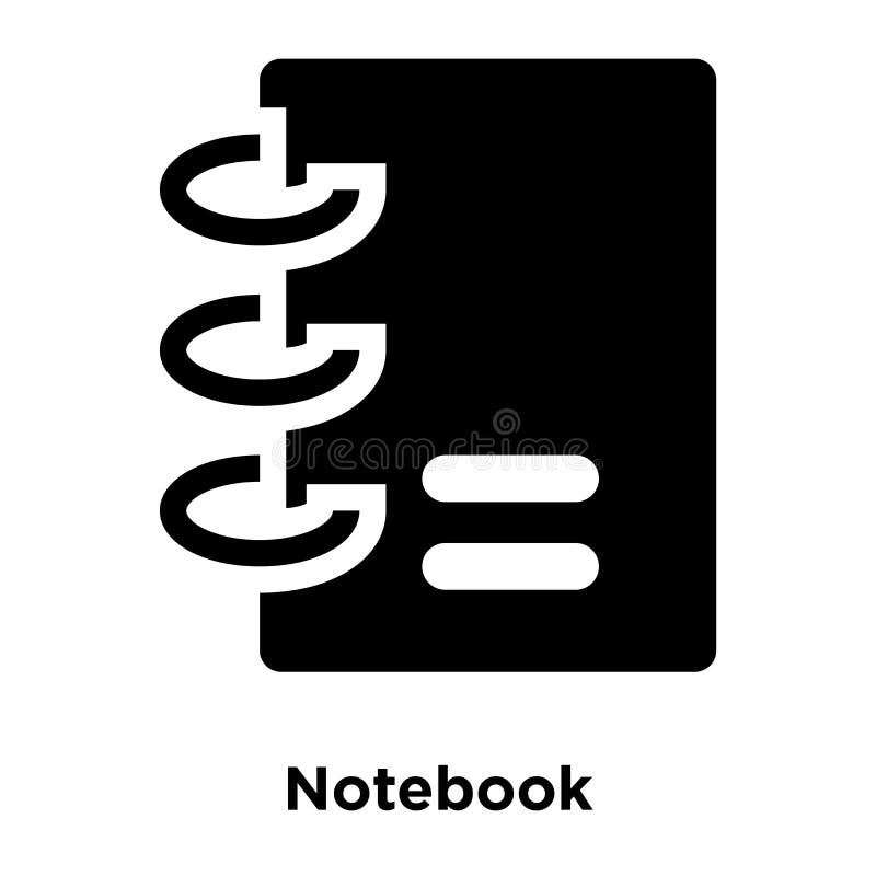 Notebook Icon Vector Sign and Symbol Isolated on White Background ...