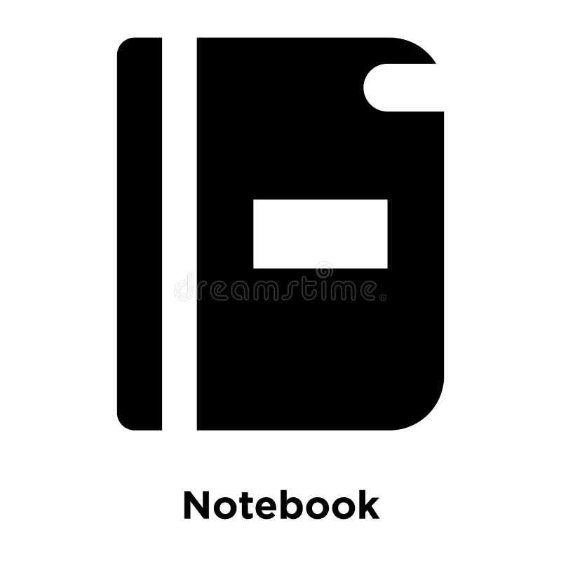 Notebook Icon Vector Sign and Symbol Isolated on White Background ...