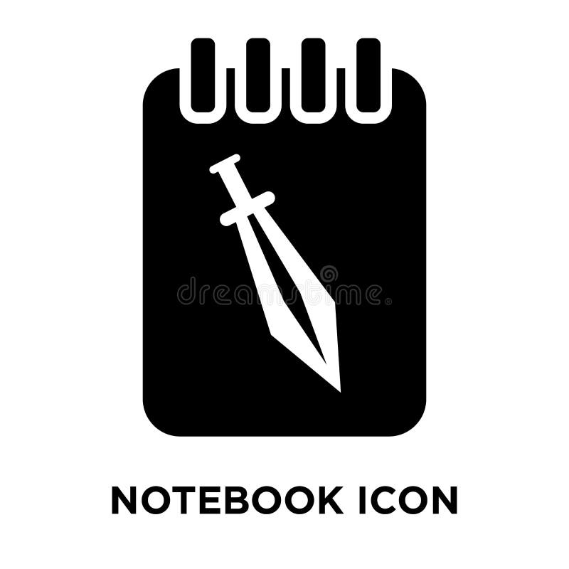 Notebook Icon Vector Sign and Symbol Isolated on White Background ...