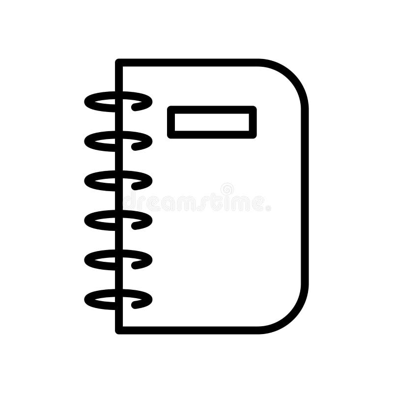 Notebook Icon Vector Isolated on White Background, Notebook Sign ...
