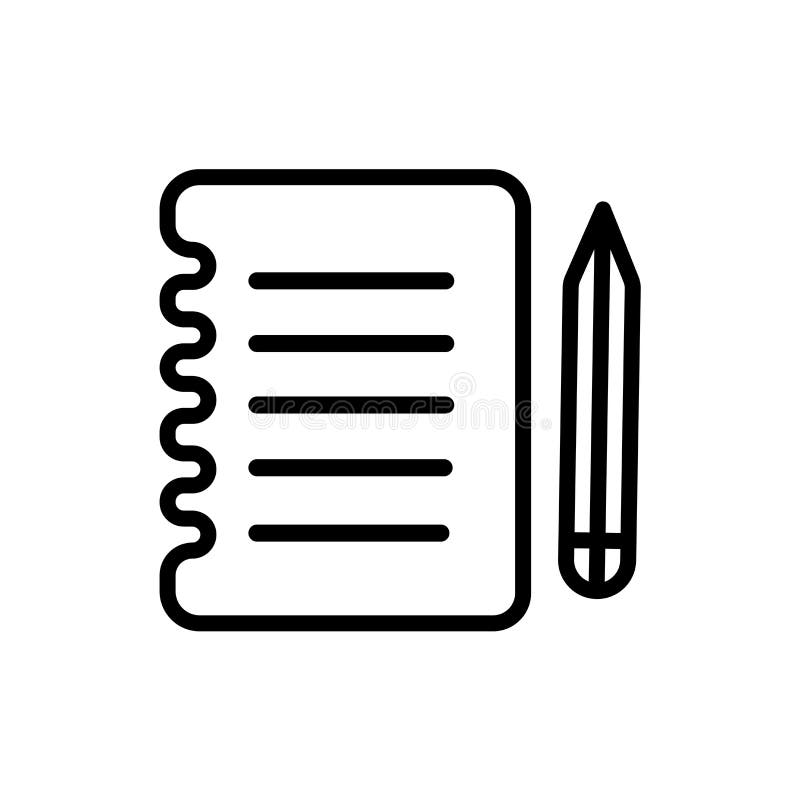 Notebook Icon Vector Sign and Symbol Isolated on White Background Stock ...