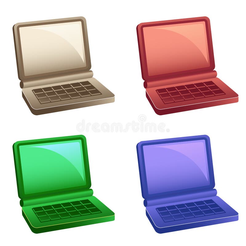 Notebook icons stock vector. Illustration of mobile, drive - 19888226