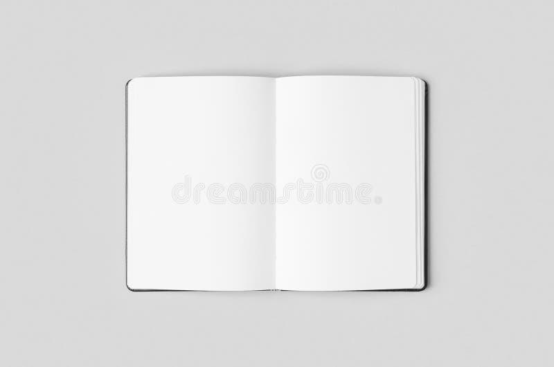 Notebook Inside Mockup on a Grey Background Stock Image - Image of ...
