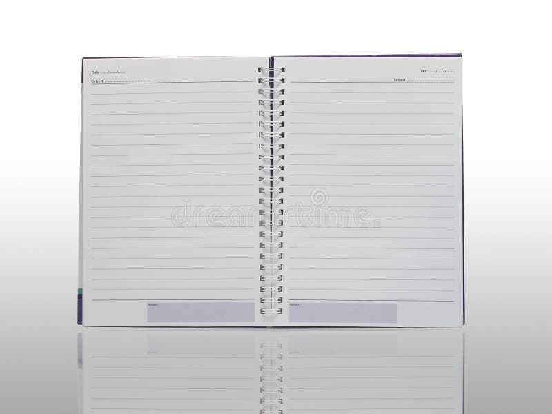 Notebook Isolation with Reflection on White Background Stock Photo ...