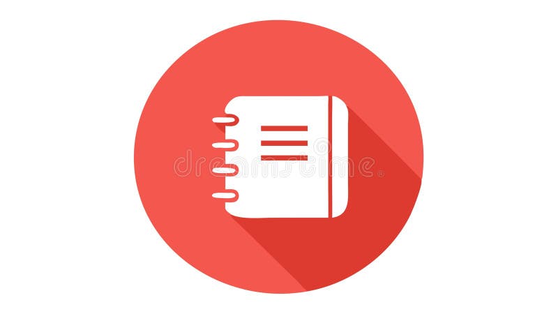 Notebook Journal Icon Vector Illustration, Blank Notepad Symbol Design ...