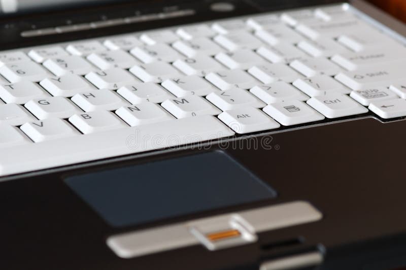 Notebook Keyboard with Touchpad Stock Image - Image of instrument ...