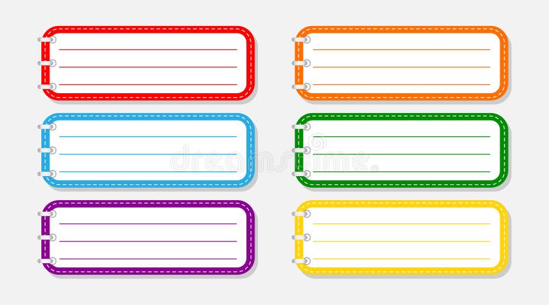 Notebook labels stock vector. Illustration of notepad - 283360716