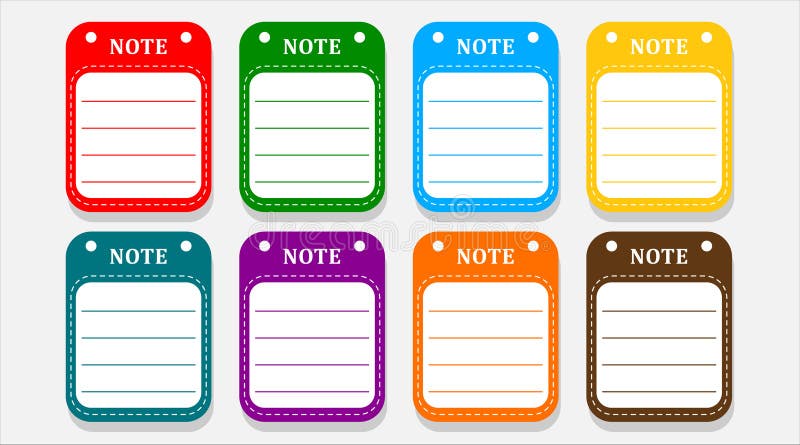 Notebook labels stock vector. Illustration of notepad - 283360738
