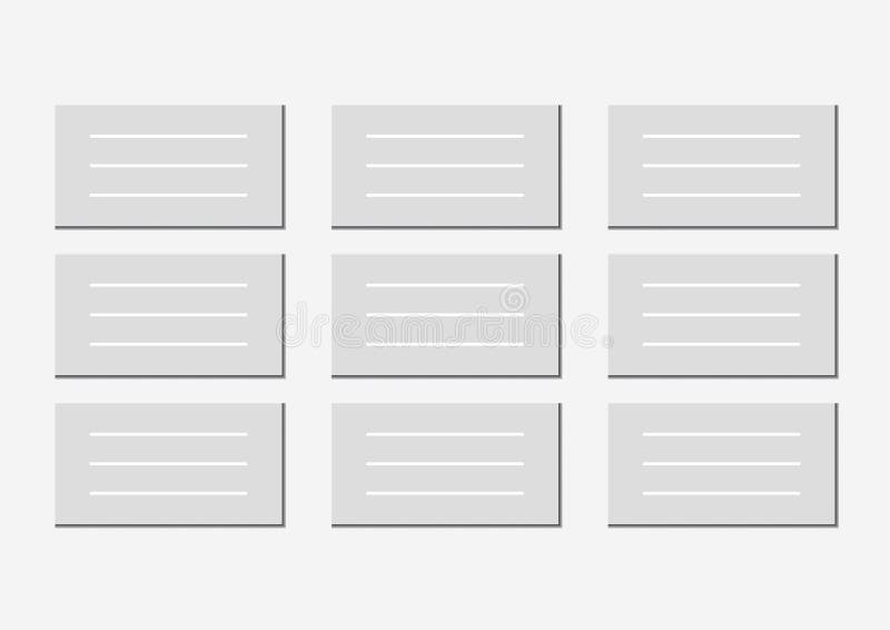 Notebook Labels in Classic Style, Print Ready Set of Nine Stock Vector ...