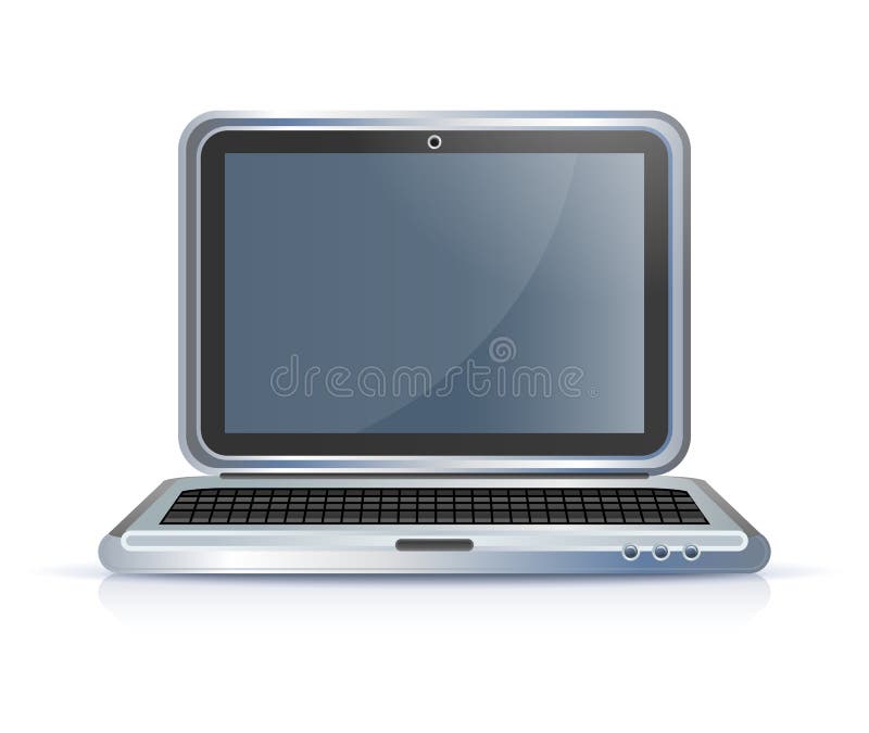 Laptop stock vector. Illustration of communication, notebook - 29296491