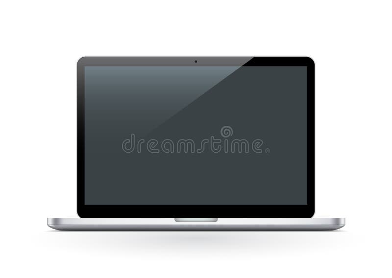 Notebook - Laptop - Front View Stock Illustration - Illustration of ...