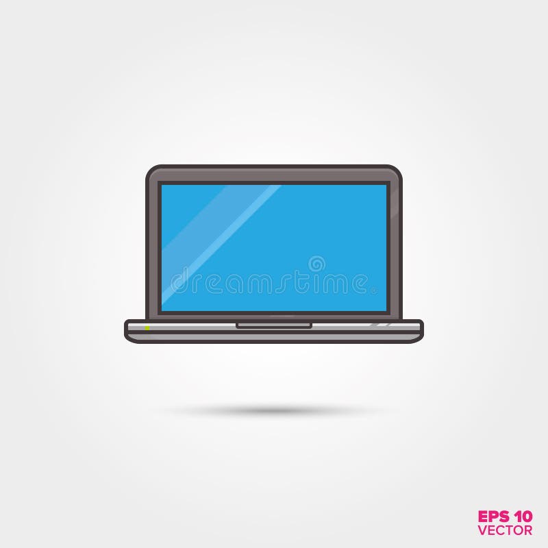 Notebook laptop icon stock vector. Illustration of work - 88971088