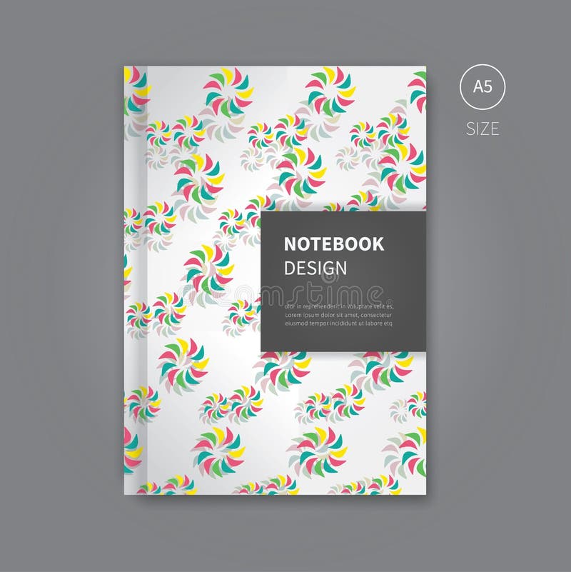 Notebook Layout with Abstract Background Stock Vector - Illustration of ...