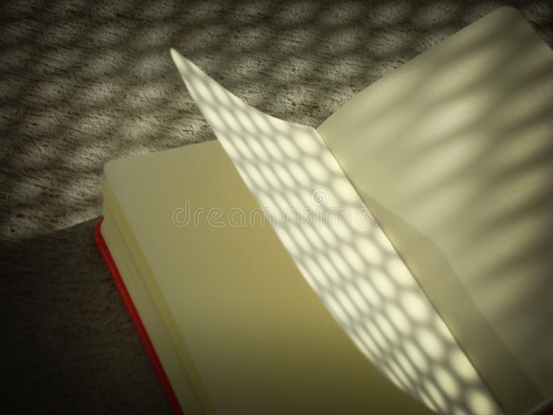 Notebook with Light Shapes Coming through the Window Stock Image ...