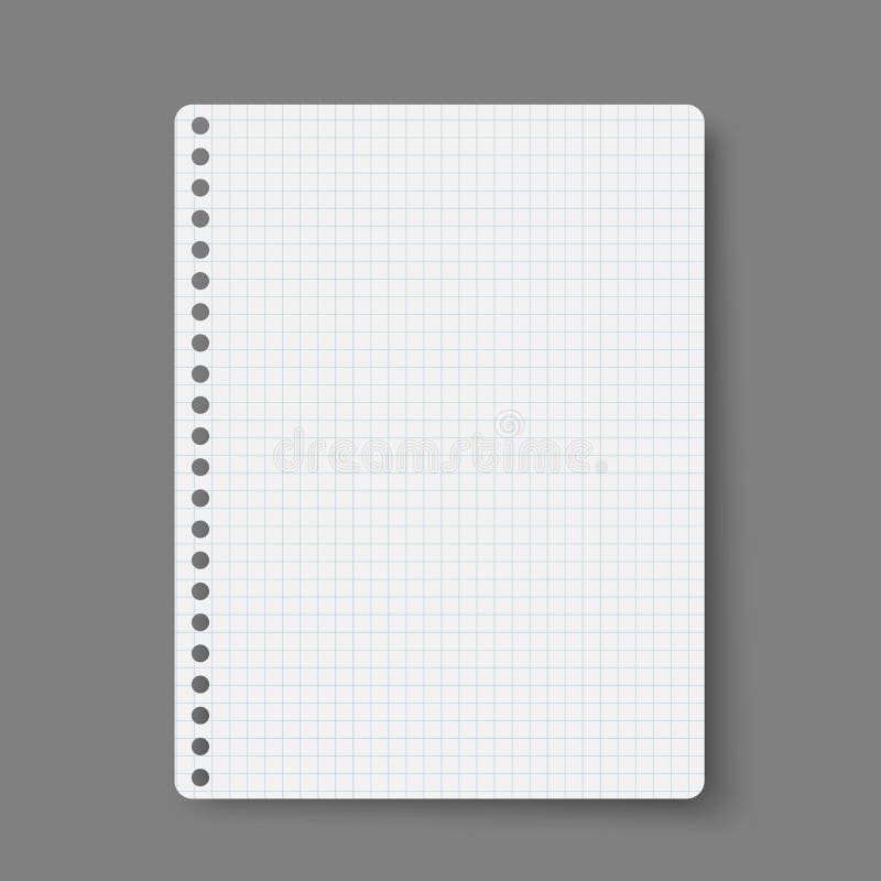 Notebook Line Squared Dot. Diary Template. Notepad Empty Page Set Stock ...