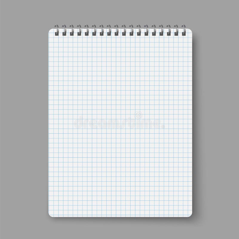 Notebook Line Squared Dot. Diary Template. Notepad Empty Page Set Stock Vector - Illustration of ...