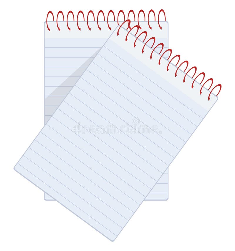 Notebook with lines, icon stock vector. Illustration of abstract ...