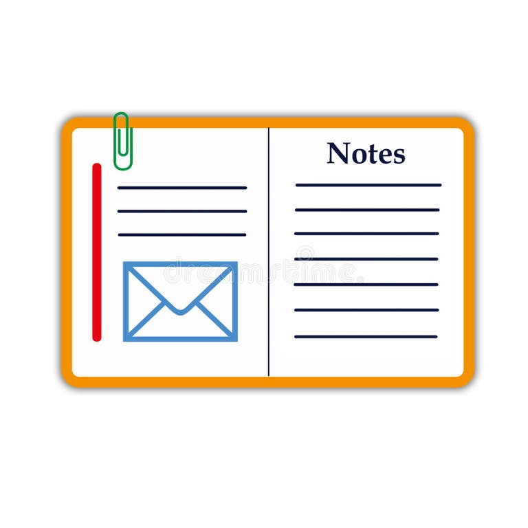 Notebook with Lines for Notes Illustration Stock Illustration ...