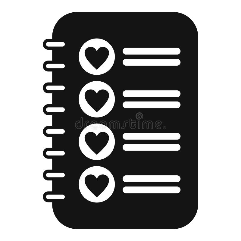 Notebook List Items Icon Simple Vector. Wish List Favorite Stock Vector ...