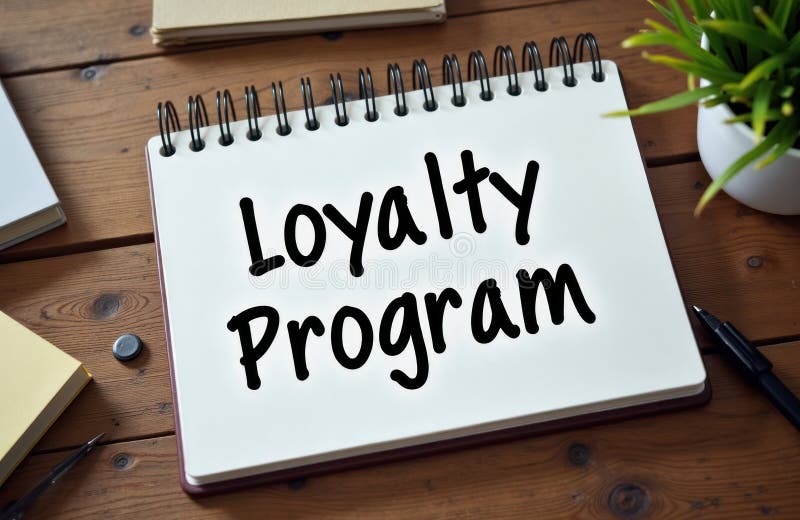 Notebook with Loyalty Program Words on Wooden Table. Simple, Clear ...
