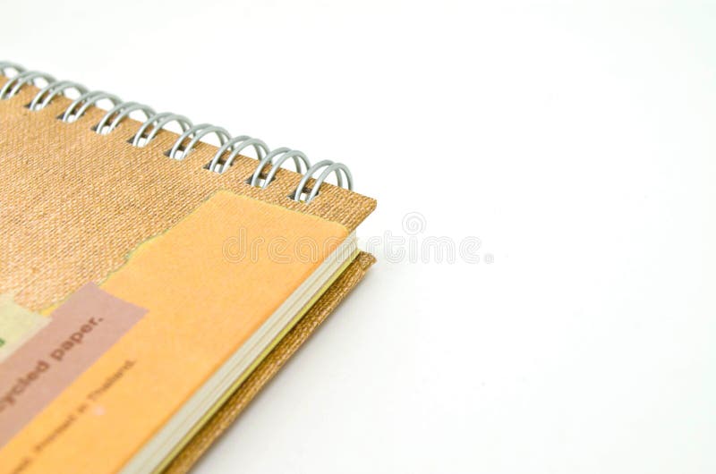 Notebook Made from Recycle Paper on White Background Stock Photo ...