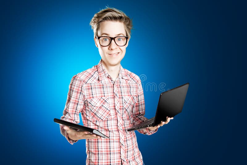 Notebook stock photo. Image of laptop, person, present - 49867786