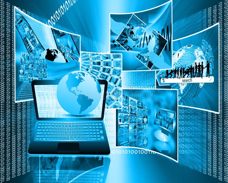Computers and Communications Stock Illustration - Illustration of ...