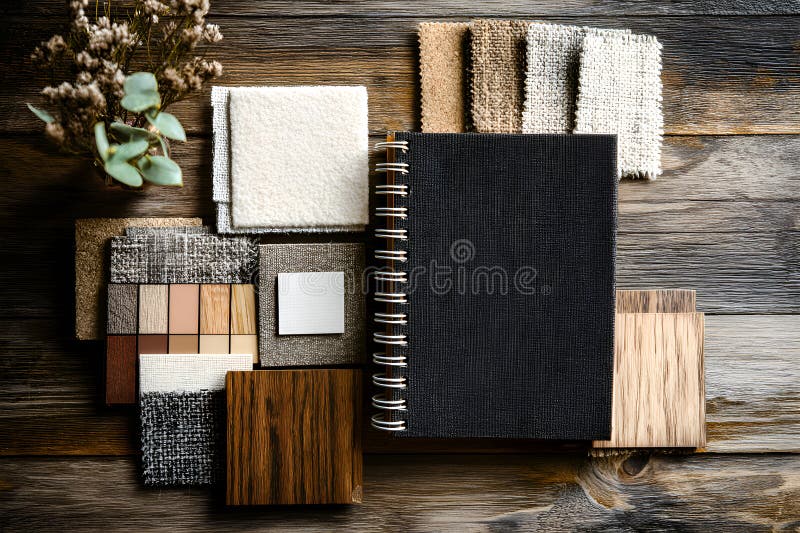 Interior Designer Choosing Samples Materials for Renovation Project ...