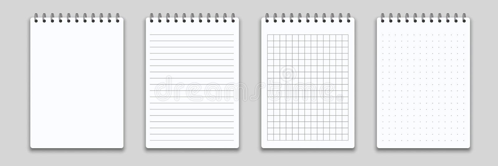 Paper Notepad Mockup Stock Illustrations – 19,189 Paper Notepad Mockup ...