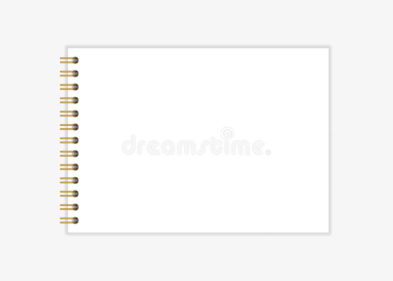 Vertical and Horizontal Spiral Notebook Template. Vector. Stock Vector ...