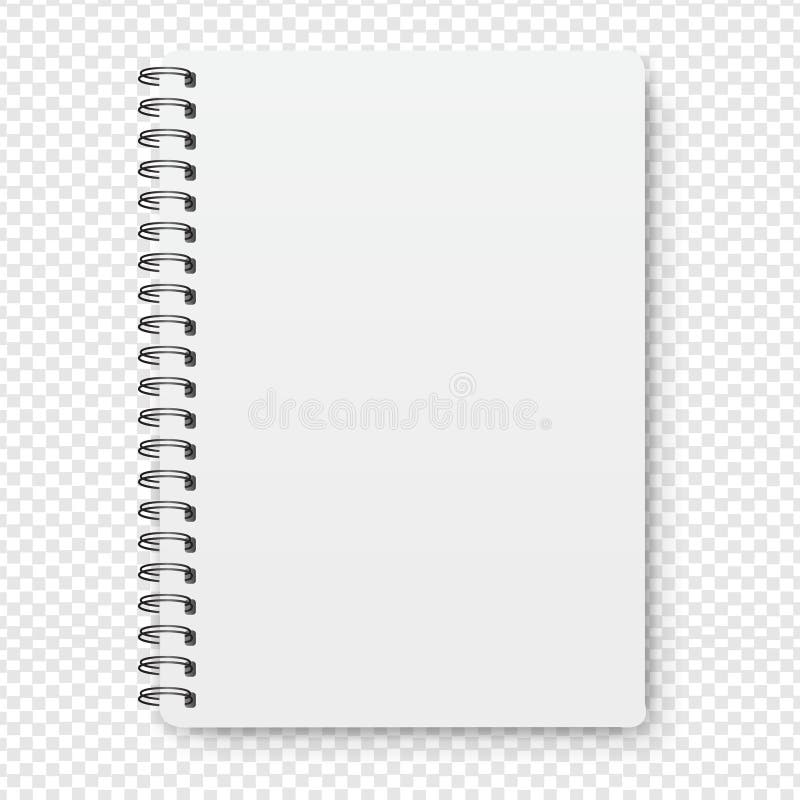 Notebook Mockup Isolated Transparent Background Stock Vector ...