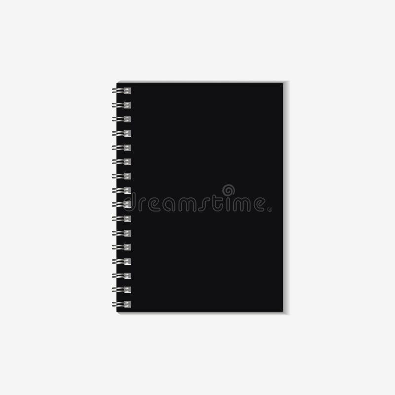 Notebook Mockup. Realistic Notepad with Spiral. Vector. Stock Vector ...