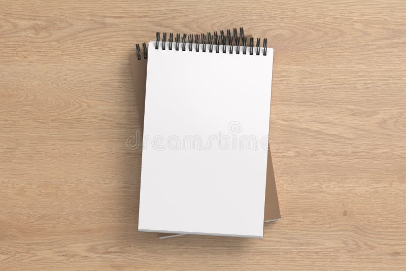 Notebook Mockup. Two Notebooks in a Stack Stock Illustration ...