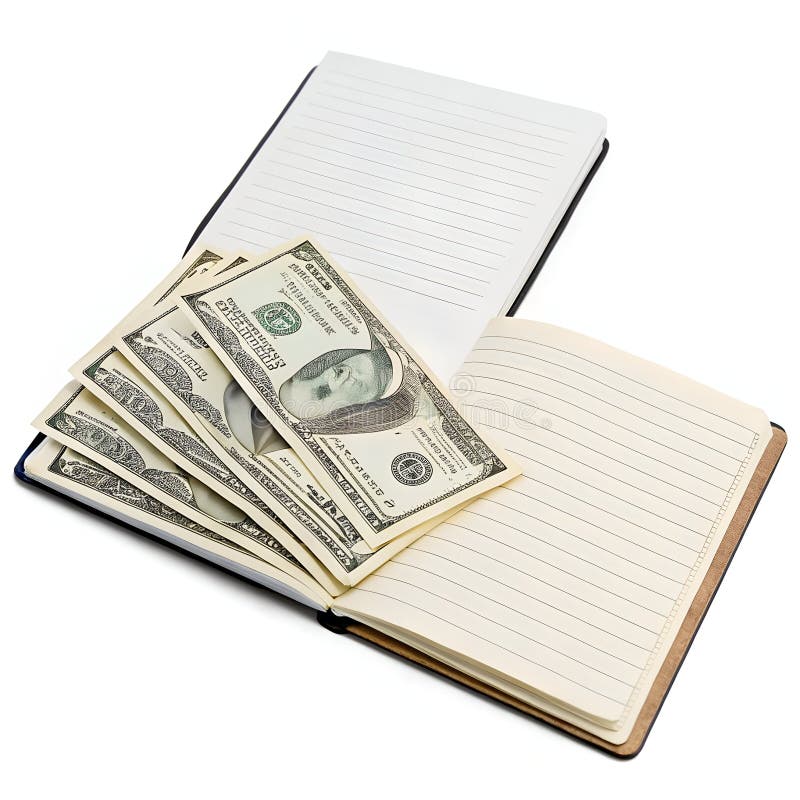 Notebook with Money stock illustration. Illustration of literacy ...