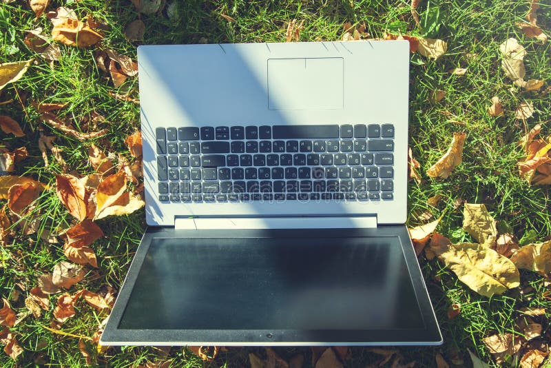 Notebook in nature stock photo. Image of sitting, notebook - 160222720