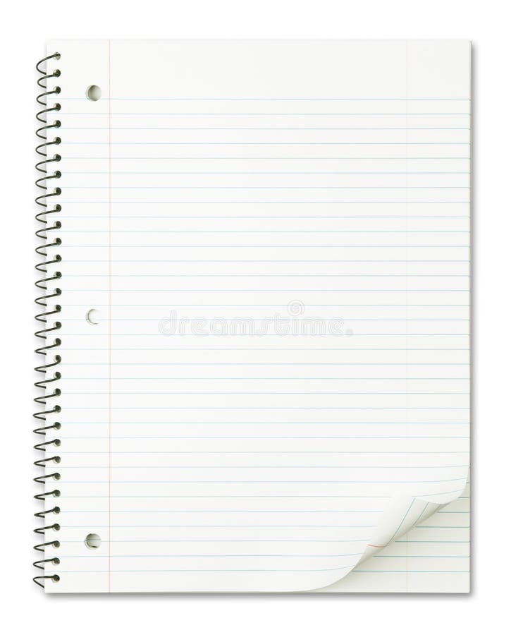 Spiral Notebook Isolated on Pure White. Stock Image - Image of ...
