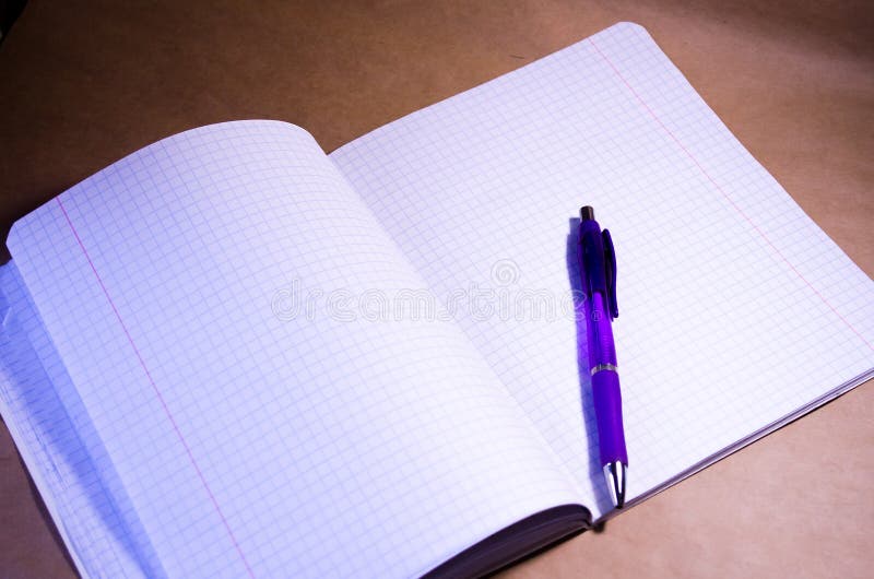 Notebook. Notebook in the Box. Notebook and Pen. School Notebook Stock ...