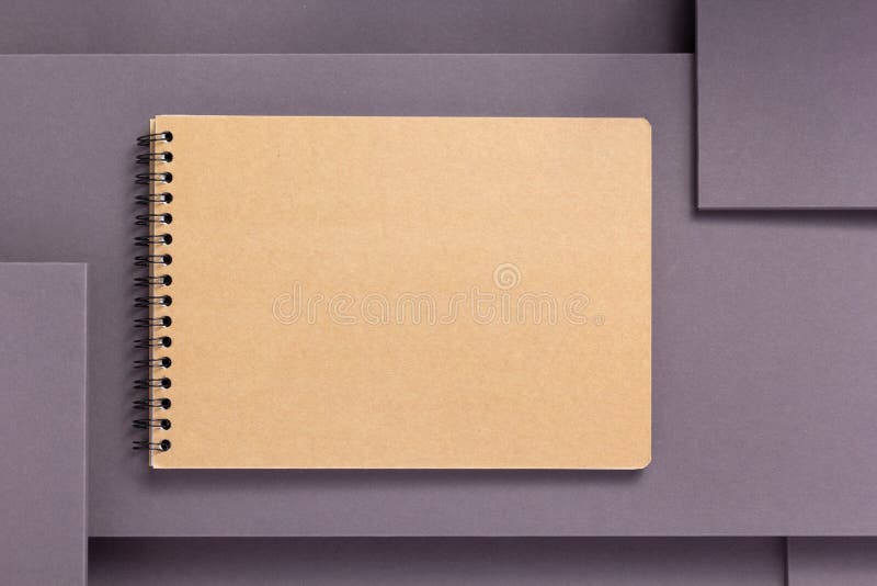Notebook or Notepad at Abstract Grey Background Stock Image - Image of ...