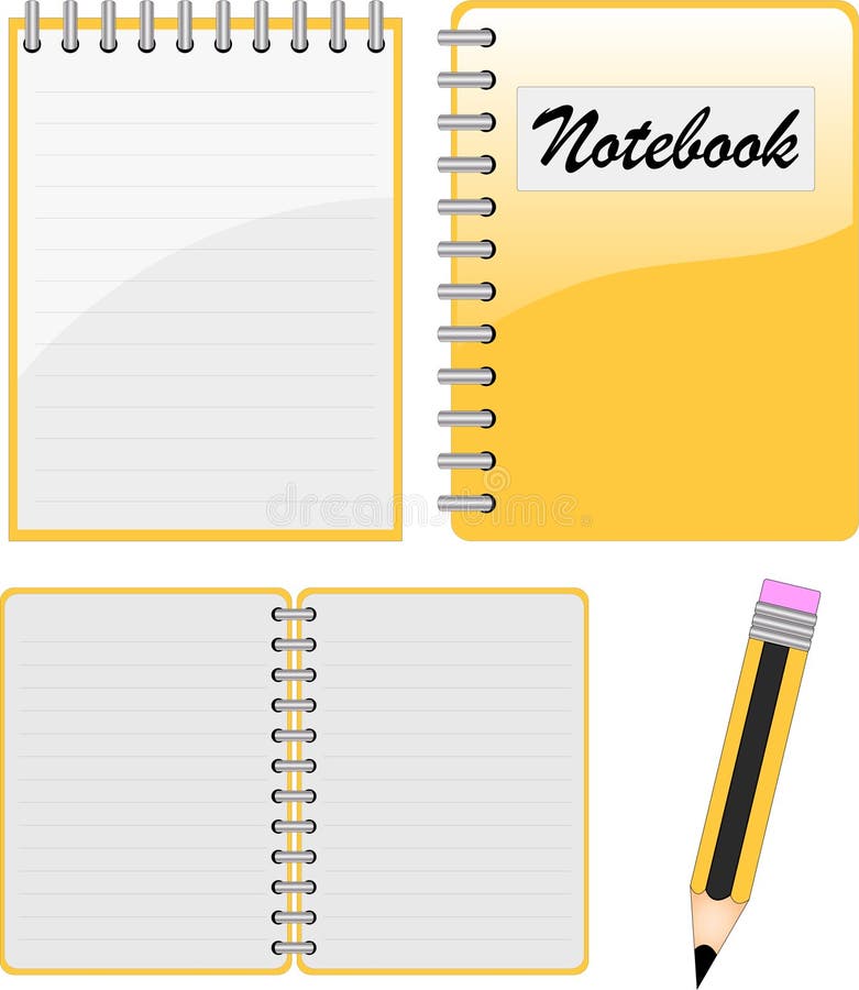 Kids Notebook Page Template Vector Cards, Notes, Stickers, Labels, Tags ...