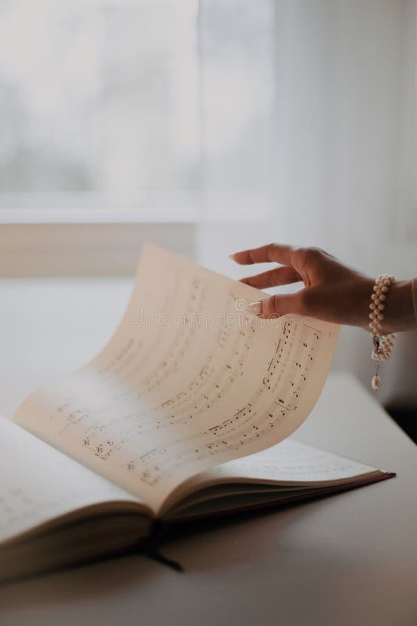 Notebook with Notes in Light Colors, Cozy Stock Photo - Image of chord ...