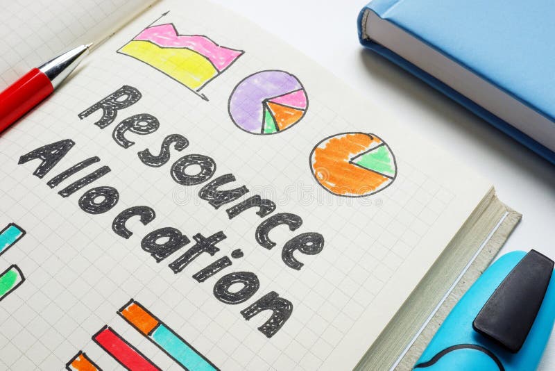 Notebook with Notes on Resource Allocation. Strategic Planning. Stock ...