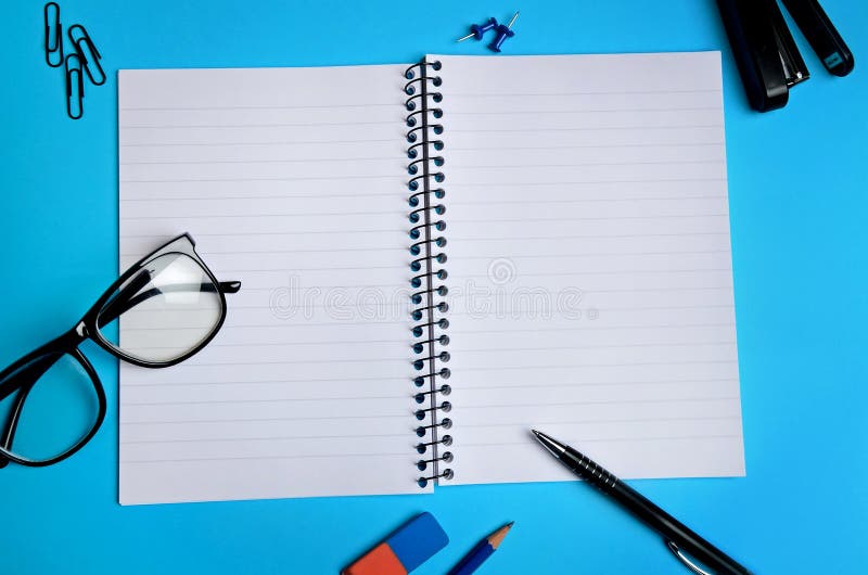 Notebook with Office Supply Stock Image - Image of education, notebook ...
