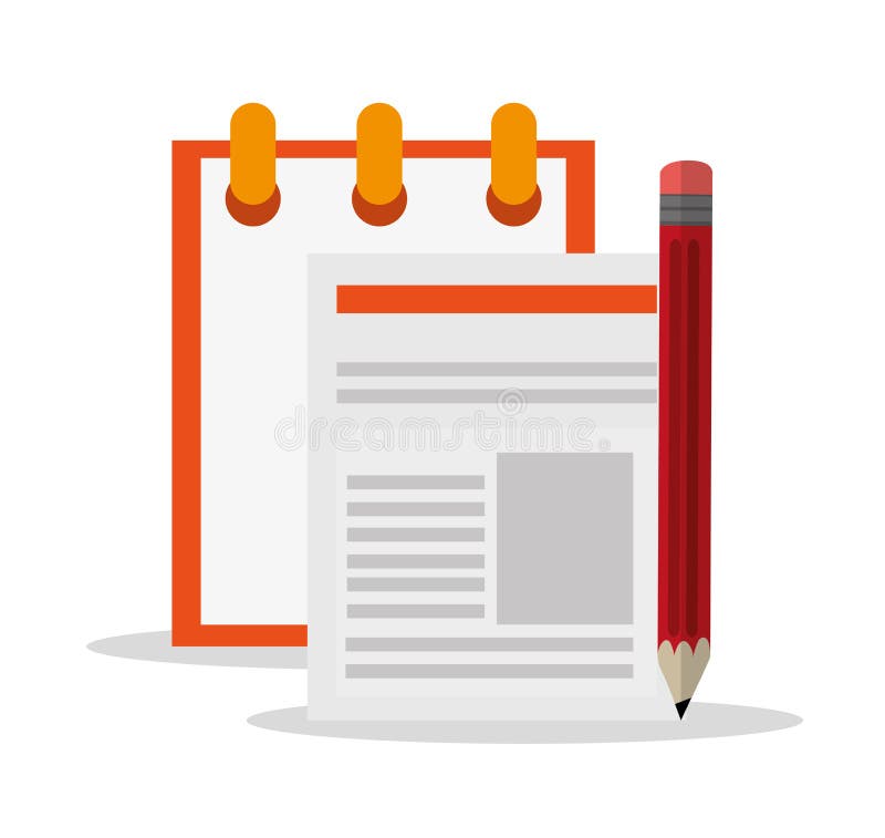 Notebook of Office and Work Design Stock Vector - Illustration of ...