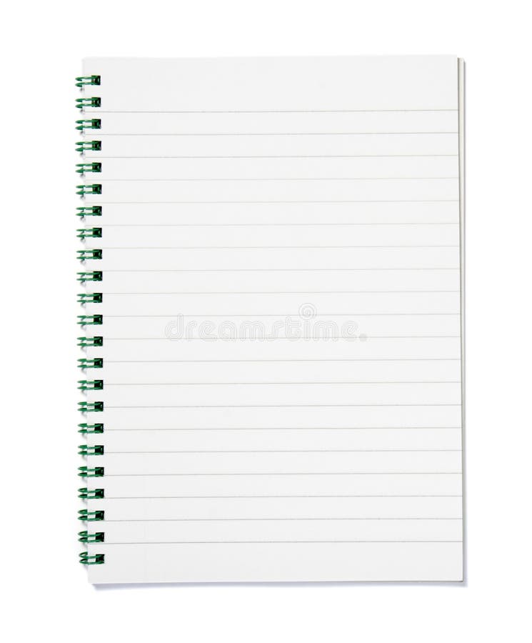 Notebook Paper Lined Note Book Isolated Line Page Lines White ...