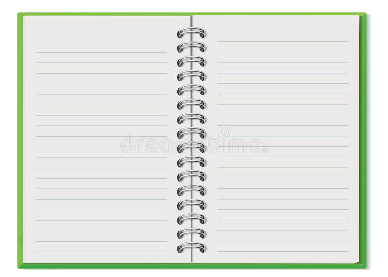 Notebook, Open Copybook with Empty Sheets Realistic Vector Illustration ...