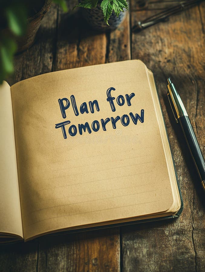 Notebook Open Table Plan Tomorrow Text Pen Stock Photos - Free ...