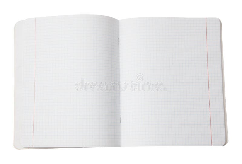 A Notebook is Open To a Blank Page Stock Photo - Image of texture, book ...